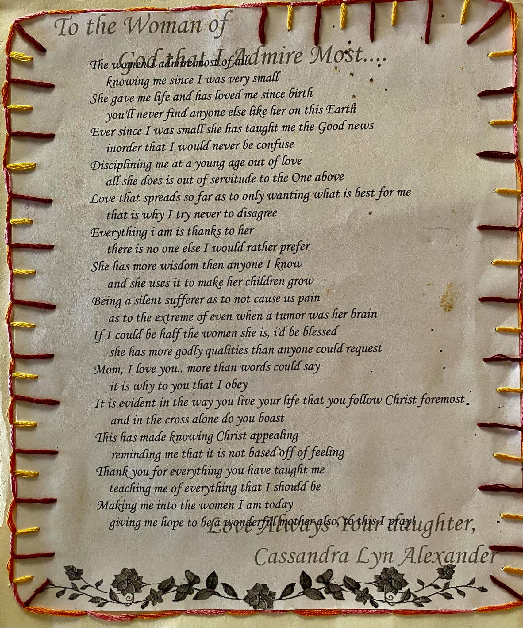 A Poem My Daughter Wrote to Me When She Was 16 – The Transformed Wife